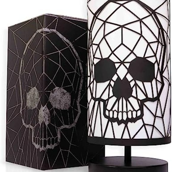 Accents | Black Skull Lamp 3way Dimmable Touch Control Gothic Lamp ...